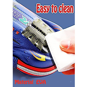 Lrrtwer Pencil Case Car Supercar Pen Case Organizer Stationery for Kids Boys Girls Student Cartoon Pencil Box 3D EVA Large Capacity (Blue01)