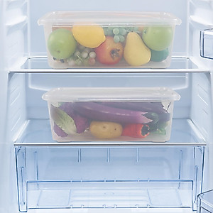 CadineUS 14 Quart Clear Latching Box, Plastic Storage Container Bins with Lids Set of 4