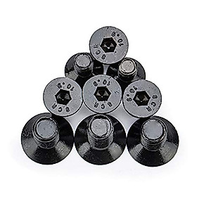 FullerKreg M8-1.25 x 35mm DIN 7991 Hex Drive Class 10.9 Black Oxide Finish Alloy Steel Flat Socket Cap Screw (Pkg of 15)