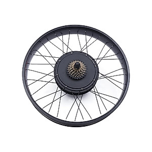 26“ Electric Bicycle Conversion Kit 48V 1500W E-Bike Rear Wheel Frame Kit with LCD Electric Bicycle Kit for Fat Tire