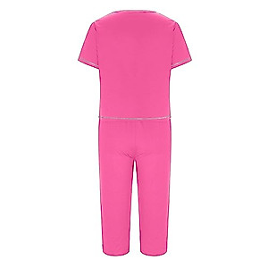 Today Deals Prime, Gamivas 2 Piece Sets for Women Plus Size Casual Floral Short Sleeve Tops Loose Pant, Pink Pajama Sets, Lightning Deals Of Today Prime Clearance