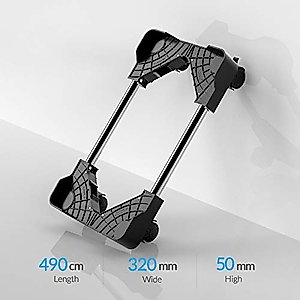 ORICO Mobile CPU Stand, Adjustable Computer Tower Stand with Locking Caster Wheel, Fits Most Gaming PC Under Home Office Desk (CPB4)