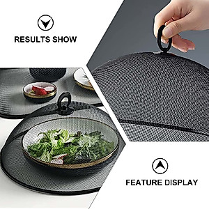 Cabilock 2pcs Metal Mesh Food Cover Tents Stainless Steel Food Covers Screen Food Tent Anti Fly Pop- Up Umbrella Screen Tents Patio Food Bug Net for Indoor Outdoor Picnic Caming