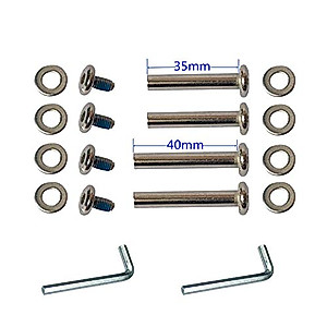 F-ber Luggage Suitcase Wheels Replacement Kit 84x24mm/3.3"x0.94" w/ABEC 608zz Inline Outdoor Skate Replacement Wheels, One Set of (2) Wheels (OD:84 W:24 ID:6 Axles:35&40mm)