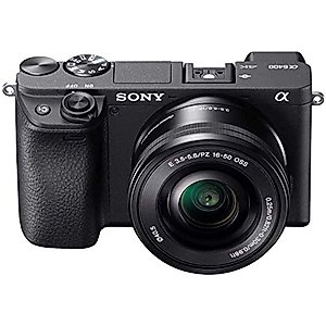 Sony Alpha a6400 Mirrorless Camera: Compact APS-C Interchangeable Lens Digital Camera with Real-Time Eye Auto Focus, 4K Video & Flip Up Touchscreen - ILCE-6400/B Body (Renewed)