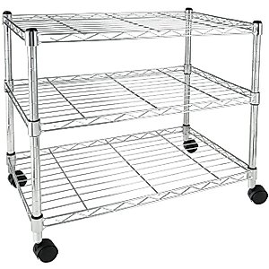 YSSOA 3-Tier Heavy Duty Storage Shelving Unit,Chrome,23L x 13W x 20H inch