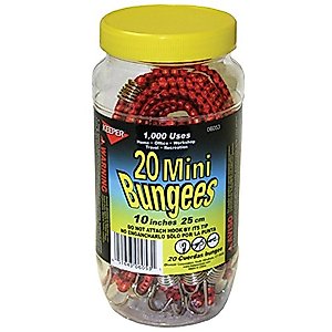 Keeper Corporation 06053-10 Mini Bungee Cord Jar, 20 Count (1 Pack)