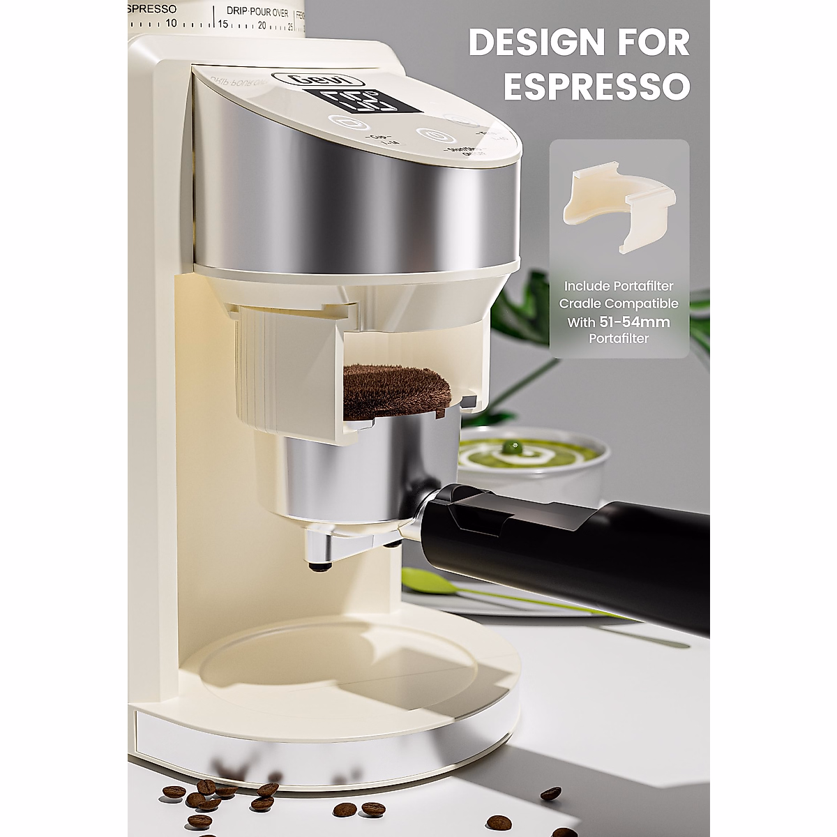 Gevi Electric Burr Coffee Grinder with 35 Grind Settings for Espresso, Drip, French Press - 120V