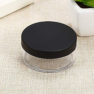 Dele 50g Plastic Empty Powder Puff Case Portable Makeup Case Travel Kit Blusher Cosmetic Makeup Containers with Sifter And Lids (Pack Of 8)