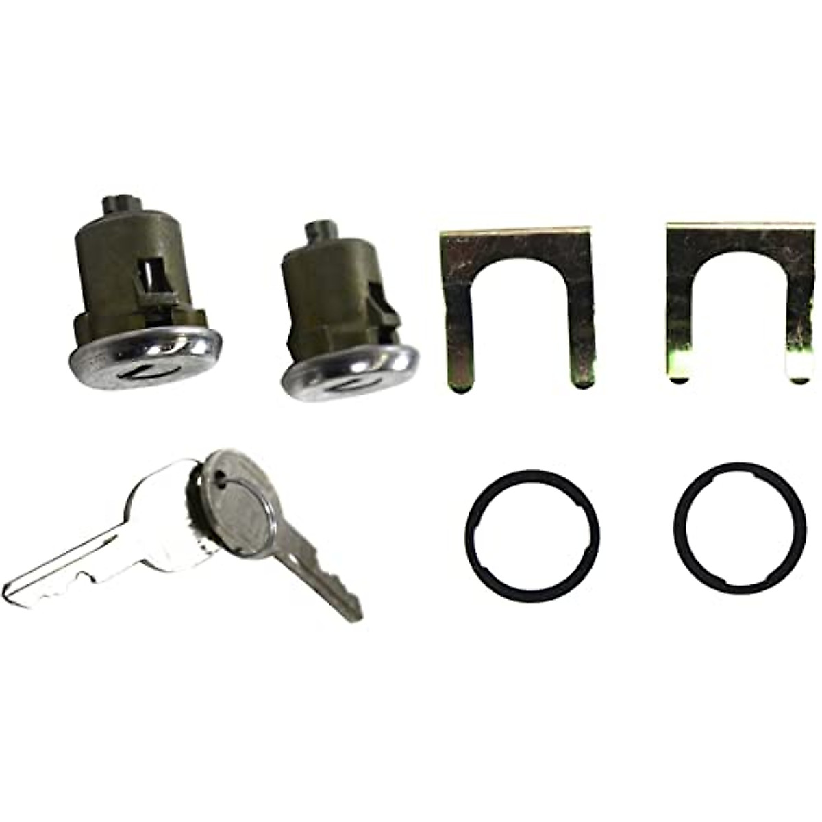 DL7, D569A,9601865 Set of 2 Door Lock Cylinders Front Replacement for 76 K5 Blazer Base Front Door