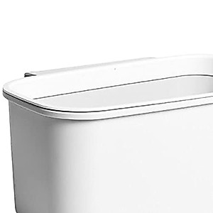 WeiLaiKeQi Under Sink Trash Can Household Cleaning Tools Hanging Garbage Container Trash Bin for Cabinet Door Bathroom Car Bedroom, Gray