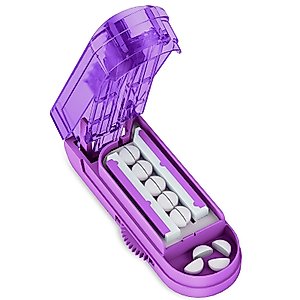DEPAD Pill Cutter Splitter for Cutting Multiple Pills, Adjustable Pill Cutter Splitter for Small and Tiny Pills with Accurate Pill Alignment, Pill Cutter for Small or Large Pills with Sharp Safe Blade