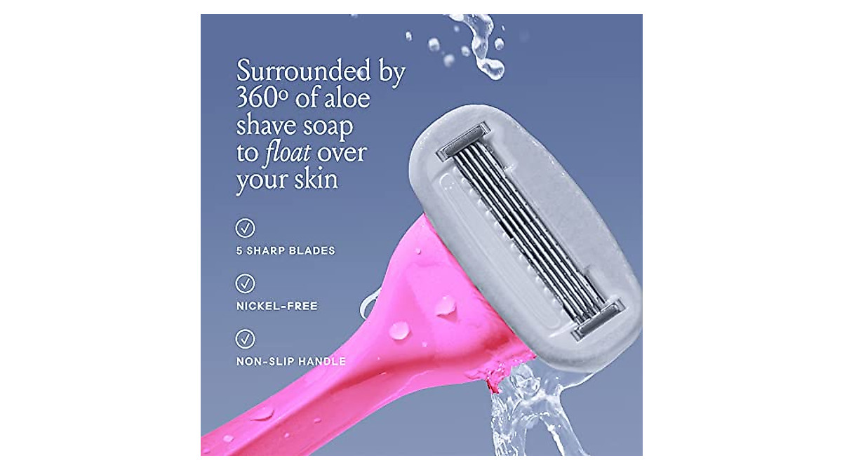 Billie Women’s Razor Kit with 5-Blade Refills & Magnetic Holder
