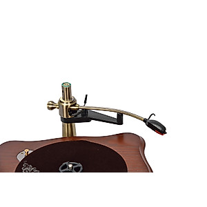 Wooden Gramophone Phonograph Turntable Vinyl Record Player Stereo Speakers System Control 33/45 RPM FM AUX USB Ouput Bluetooth 4.2