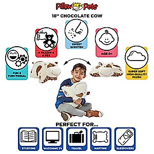 Pillow Pets Sweet Scented Chocolate Cow Stuffed Animal Plush Toy