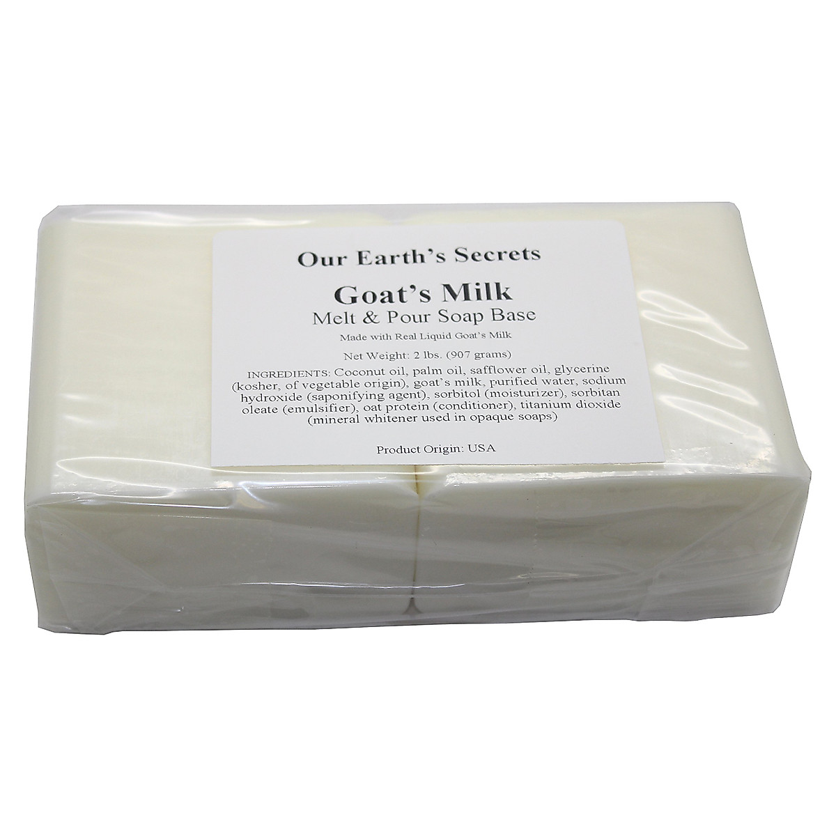 Our Earth's Secrets Goats Milk - 2 Lbs Melt and Pour Soap Base