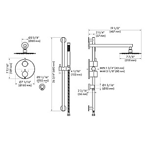 ZLINE Autograph Edition Emerald Bay Thermostatic Shower System in Matte Black (EMBY-SHS-T2-MB)
