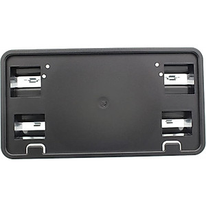 DAT AUTO PARTS Front Bumper License Plate Frame Tag Mounting Bracket Holder Replacement for 2015-2017 Ford F-150 Series Non Turbo Black Textured Plastic FO1068165 FL3Z17A385A