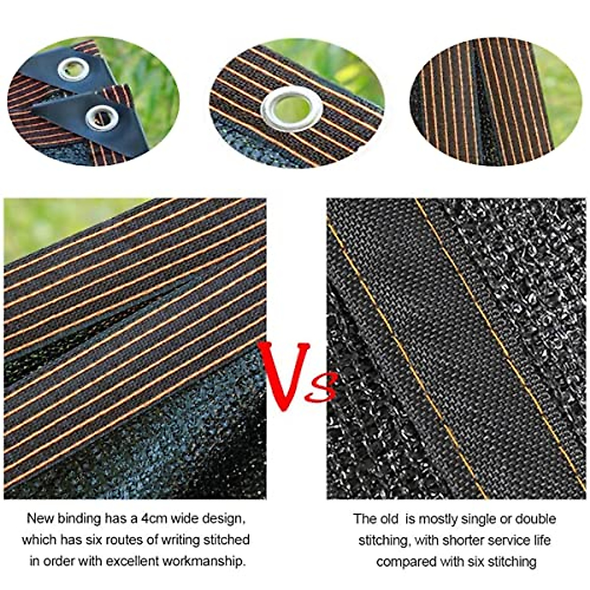 HHTHH Black Sun Mesh 80% Sunblock Shade Cloth 10ft x 6.5ft Taped Edge with Grommets UV Resistant Shade Sunblock Net Black Shade Cloth for Greenhouse, Parking, Garden Yard or Kennel