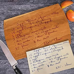 Blue Ridge Mountain Gifts Personalized Laser Engraved Recipe Cutting Board - Wood Cutting Board - Custom Cutting Boards - Great as Wedding Gifts, Mothers Day Gifts, Mother In Law Gifts, Marriage Gifts