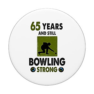 Lawn Bowls 65th Birthday Idea For Men & Funny Lawn Bowling PopSockets Swappable PopGrip