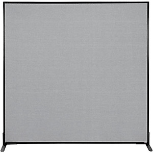 Global Industrial 60-1/4"W x 72" H Freestanding Office Partition Panel, Gray