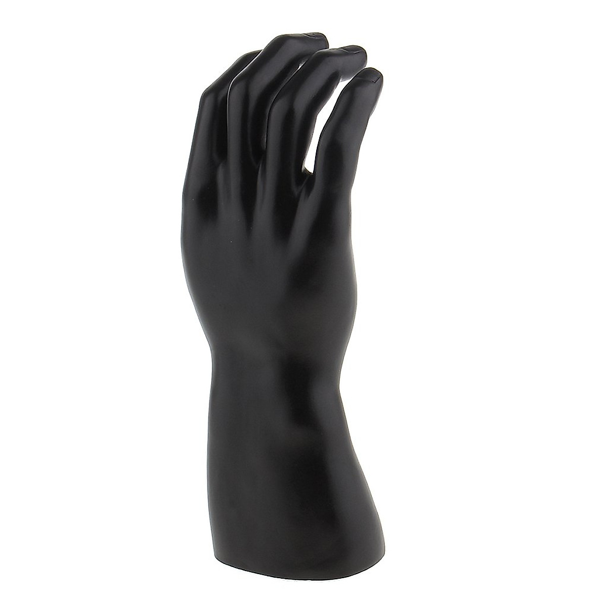 Dovewill Plastic Male Mannequin Right Manikin Arm Hand for Jewelry Bracelet Watch Ring Display Holder Stand Dummy Model Free Standing Black White - Black