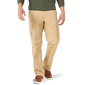Wrangler Authentics Men's Relaxed Fit Stretch Cargo Pant, Travertine Ripstop, 36W x 29L