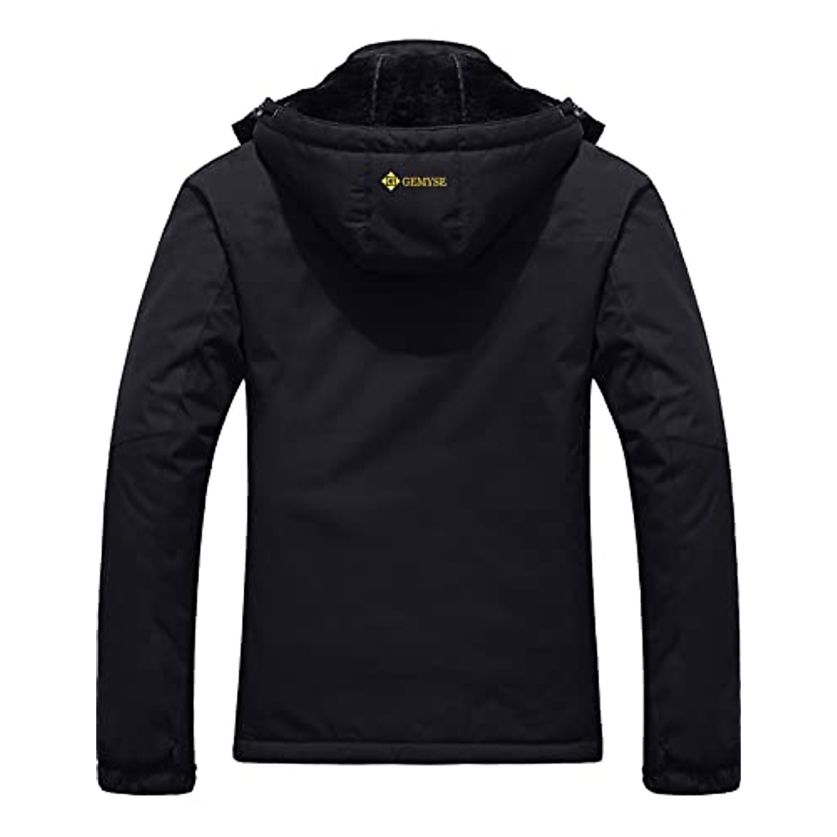 GEMYSE Women's Mountain Waterproof Ski Snow Jacket Winter Windproof Rain Jacket(Black，X-Large)