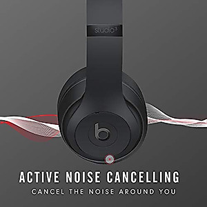 Beats Studio3 Wireless Noise Cancelling Over-Ear Headphones - Apple W1 Headphone Chip, Class 1 Bluetooth, 22 Hours of Listening Time, Built-in Microphone - Matte Black (Latest Model)
