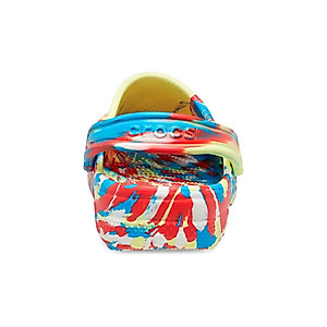 Crocs Unisex Classic Marbled Tie-dye Clog, Sulphur/Multi, Numeric_10 US Men