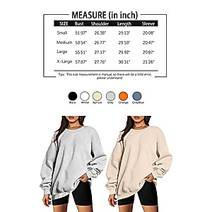 EFAN Hoodies for Women Sweatshirts Oversized Sweaters Fall Outfits Clothes 2023 Crew Neck Pullover Tops Loose Comfy Winter Fashion Grey