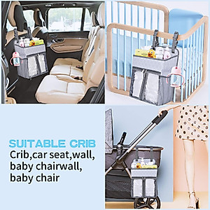 METERO BAGLHER Hanging Diaper Organizer,Baby Diaper Organizer Suitable for Hanging on Diaper Table, Nursery, and All Cribs. Baby Supplies Storage Diaper Rack, Diaper Stacker.