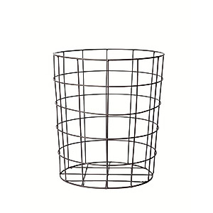 Porto Boutique Round wire basket for blankets. Storage your toys. Cool designed metal round storage bin. Large metal basket for organized pantries. Round iron basket to decorate your bedroom - Small