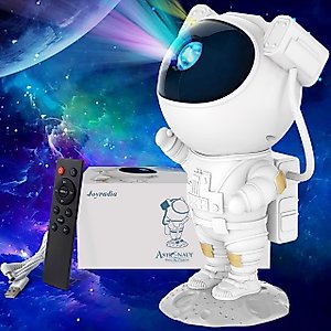 Joyradia Astronaut Projector Lamp Galaxy Projection LED Night Light Cartoon Spaceman Table Lamp Starry Nursery Colorful Change Children Baby Bedroom Home Decor Creative Gift