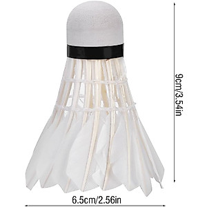 Tbest Goose Shuttlecocks,3Pcs Professional Training Sport Badminton Balls Birdies Badminton Shuttlecocks with Great Stability and High Speed for Outdoor Indoor Sport