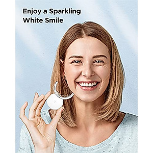 Teeth Whitening Strips with Light, 28 Dentist-Level White Strips for Teeth Whitening, Rechargeable 24X Blue Teeth Whitening Light, Teeth Whitening Kit with Led Light