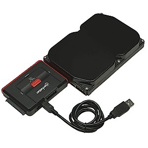 Manhattan SATA / IDE to USB 2.0 Hard Drive Adapter Cable - with One-Touch Storage Backup – External Converter for SSD / HDD Data Transfer, Supports UASP – Compatible with Windows, Mac, Linux -179195