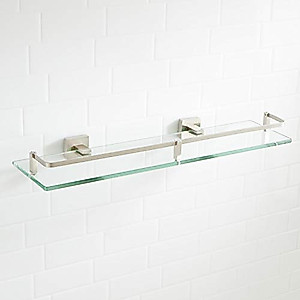 Signature Hardware 295795 Albury 19-5/8" Glass Bathroom Shelf