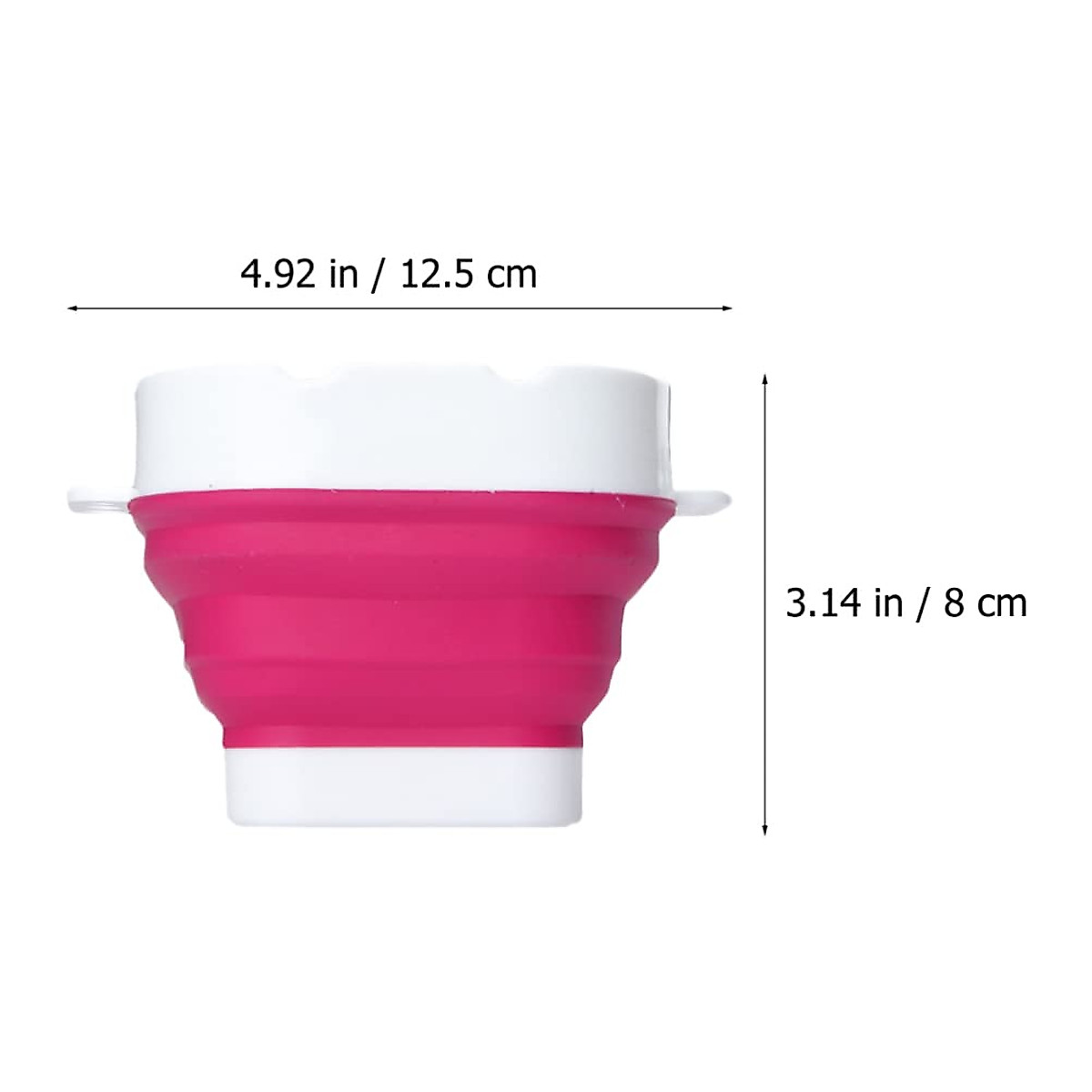 ULTNICE Paint Brush Washer Folding Painting Water Cup Portable Collapsible Painting Washing Bucket Basin Silicone Foldable for Watercolor Acrylic Oil Painting Red