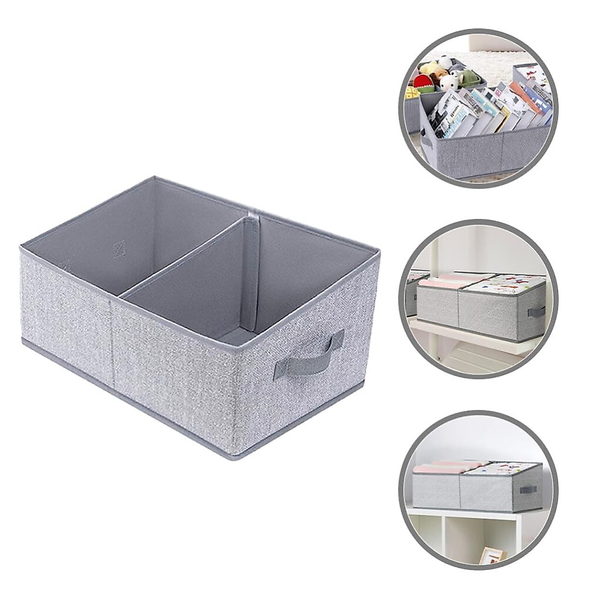 Foldable Storage Bins Handles Closet Baskets Organizing Clothes Foldable Clothing Basket Containers Shelves