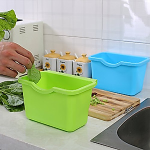 shlutesoy Multi-Function Kitchen Cabinet Door Plastic Basket Hanging Trash Can Waste Bin Garbage Bowl Box