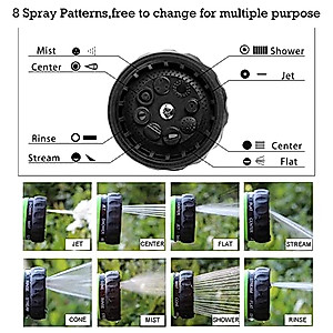 Car Wash Hose Soap Spray Nozzle 8 Function Car Wash Soap Sprayer Car Wash Foam Gun With 3.5 oz/100 cc Hose Soap Sprayer For Watering Plants Jet Lawn Patio Cleaning Showering Pet Pony