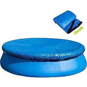 DECOHS 15ft Dust Pool Cover Protector-Solar Cover for Round Frame Pools-Pool Cover for Round Inflatable-Pool Cover Protector Heat Retaining Blanket (15FT)