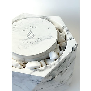 Tabletop Fire Pit Bowl- Portable Fire Pit for Indoor and Outdoor, Modern Concrete Indoor Fire Pit, Clean Flame for S’Mores, Elegant Table Top Firepit