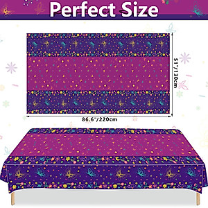 XJLANTTE 4 PCS Movie Party Tablecloths Decorations - Butterfly Plastic Table Cover, Magic Butterfly Rectangular Tablecloth for Kids Baby Shower Birthday Supplies, 51 x 86.6 Inch