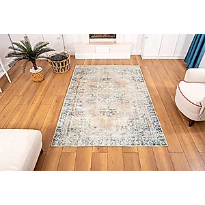 Monolia Machine Washable Area Rugs Perfect for Living Room Rugs,Bathroom Runner, Kitchen Rug, Bedroom Rugs, Entryway Rug, Persian Home Decor, Floor Decoration (2' X 3')