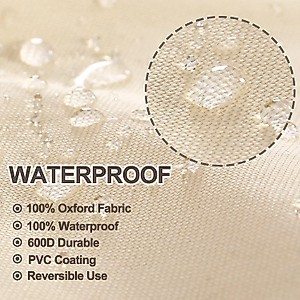 Porch Swing Cover 63 Inch Water-Resistant 600D Oxford Hanging Outdoor Swing Cover All Weather Protected Swing Covers for Outdoor Furniture