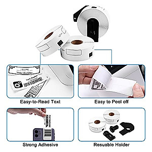 COLORWING Compatible Brother Labels DK-1201 12 Rolls and DK-1202 8 Rolls