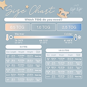 Nyte Nyte Baby - 1.-TOG Goldie, 0 to 6 Months, Sleeveless Sleep Sack, Soft Baby & Toddler Sleeping Sack, Breathable Sleep Sack with Adjustable Feet Cuffs & Anti-Slip Grip